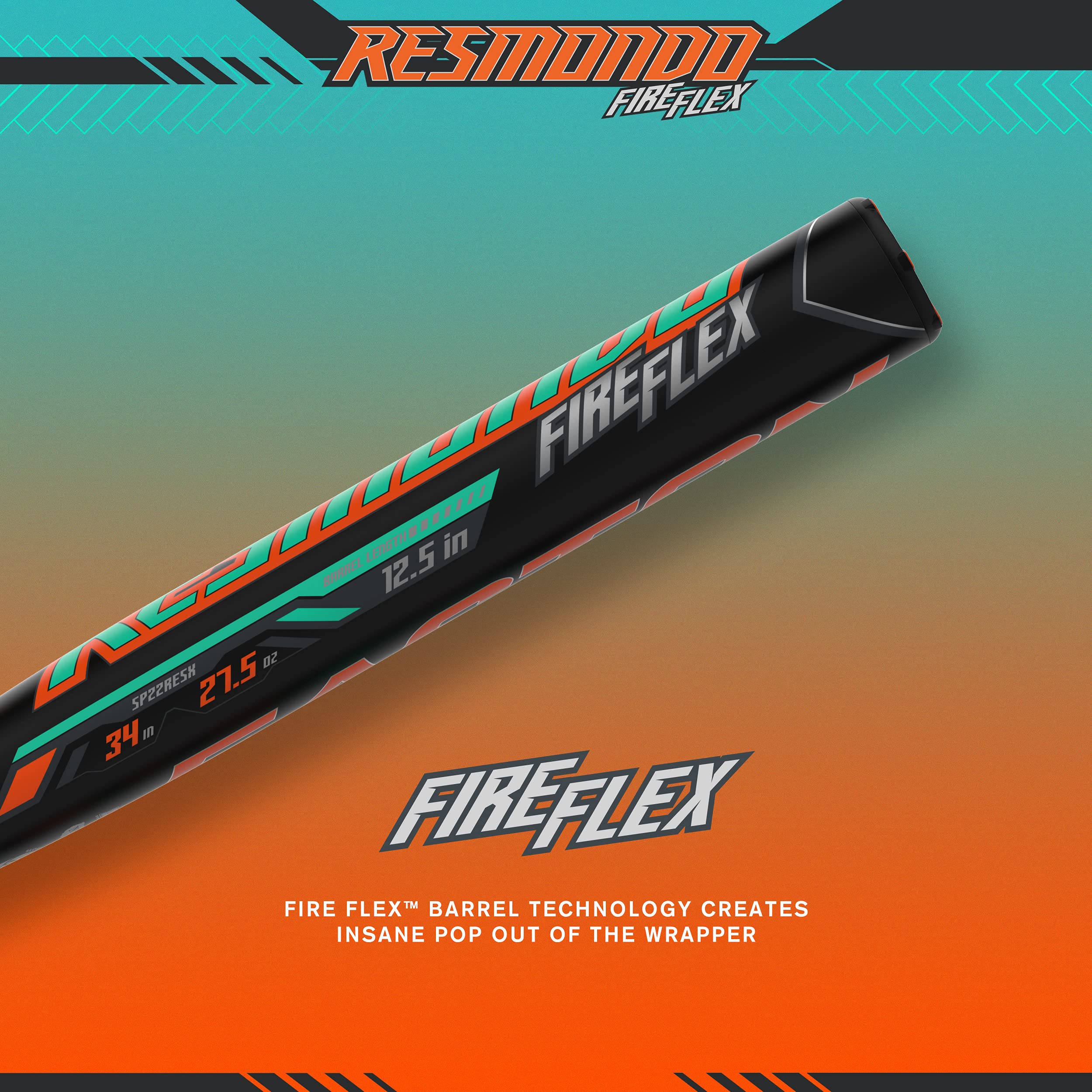Easton RESMONDO Softball Bat, Motherloaded, 12.5 in Barrel, USSSA, ISA & NSA, 34in x 26.5oz