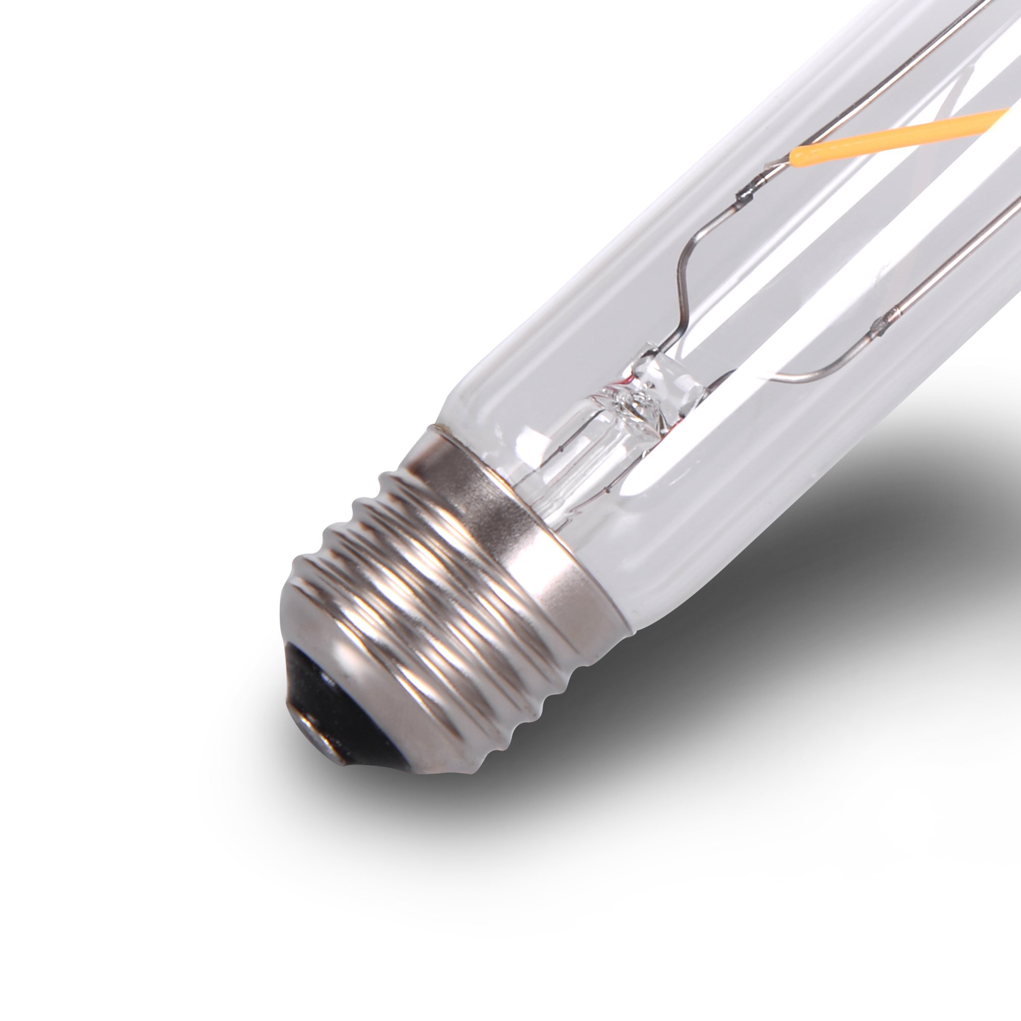 DC 12V LOW VOLTAG E26 Medium Base T30 Glass Tube Lamp 7.2" Tubular LED Filament Light Bulb Vintage Retro JDD Antique Nostalgic Classic Edison Home Accent Interior Lighting - 2700K Warm White, 4 Watt