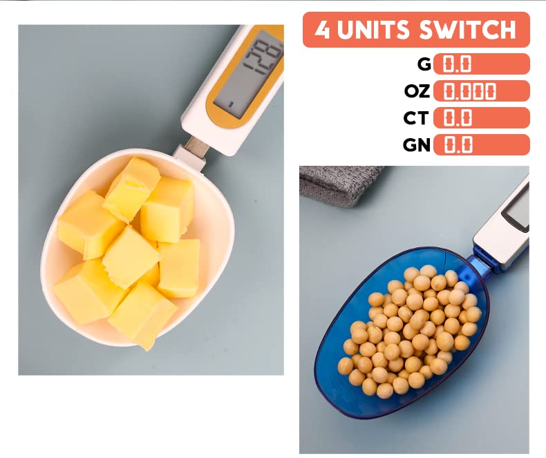 Digital Spoon Scale Electronic Measuring Spoon for Food, Spice High Precision with LCD Display Weights up to 500g (USB Charging)