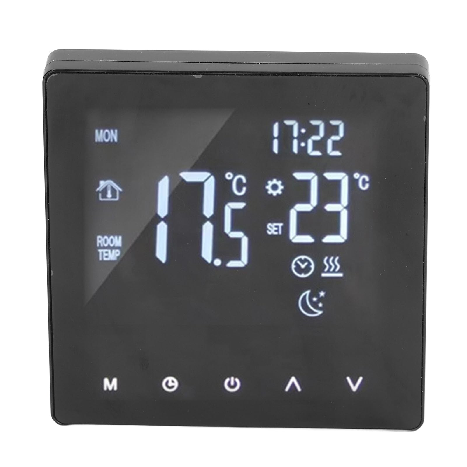 Digital Thermostat Controller, AC90-240V Energy Saving Programmable Thermostat NTC Temperature Sensor Versatile Touch Screen for Floor Heating (K2MRH3A)