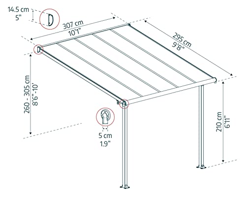 Palram Canopia Olympia Patio Cover, 10β x 10β HG8810