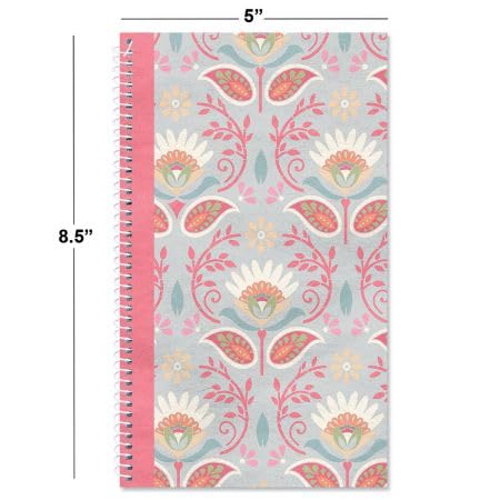 Current Softcover Spiral-Bound Blue Flower Pattern Internet Password Keeper Book, 100 pages; 5" x 8-1/2"