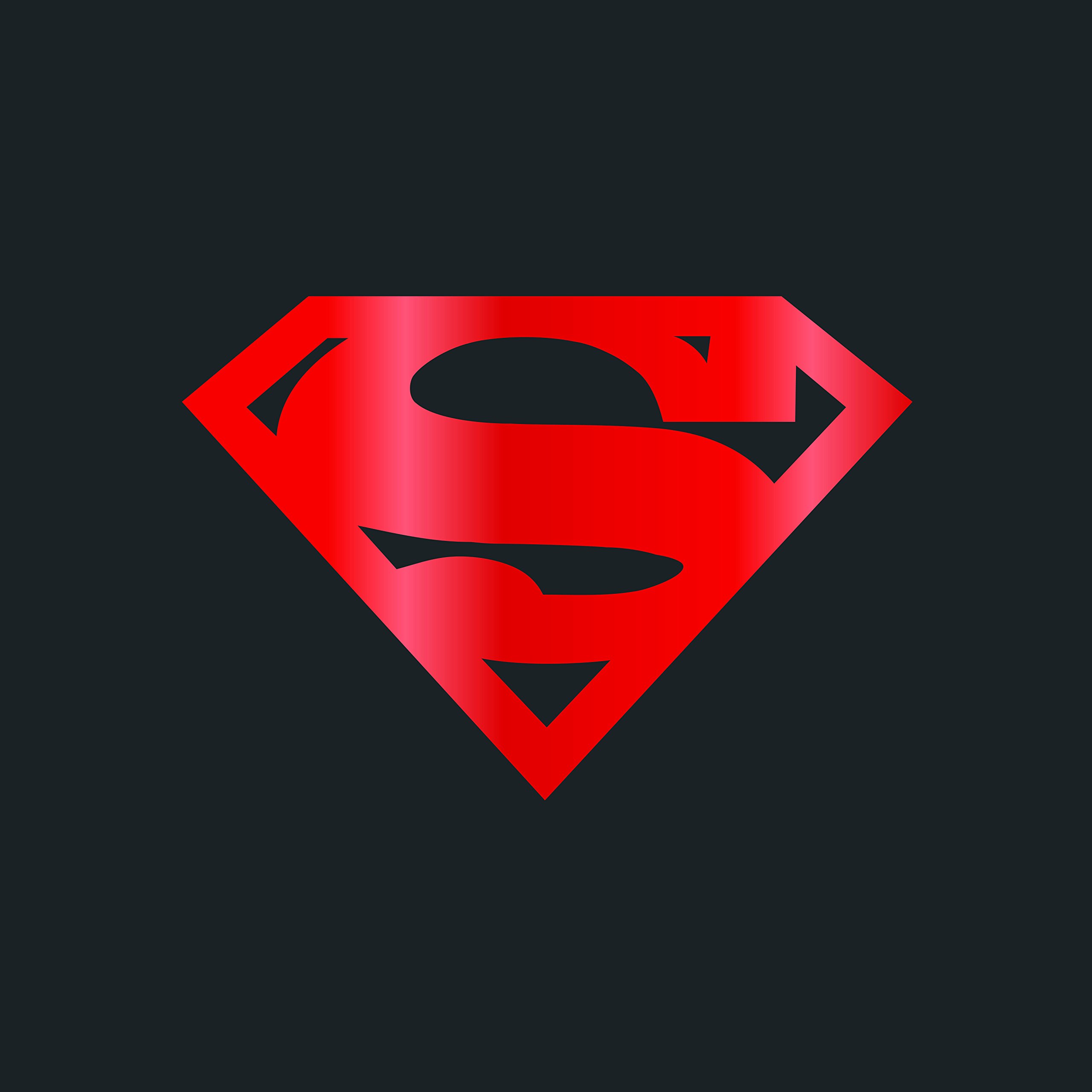 DC Comics Superman Ring, Stainless Steel, Gold Plating, s. 10