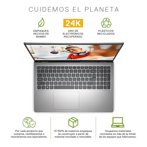 Dell Laptop Inspiron 3520 15.6" Full HD, Intel Core i3, 8GB, 256GB SSD, Windows 11 Home, Español, Plata. Incluye Backpack y Mouse inalámbrico