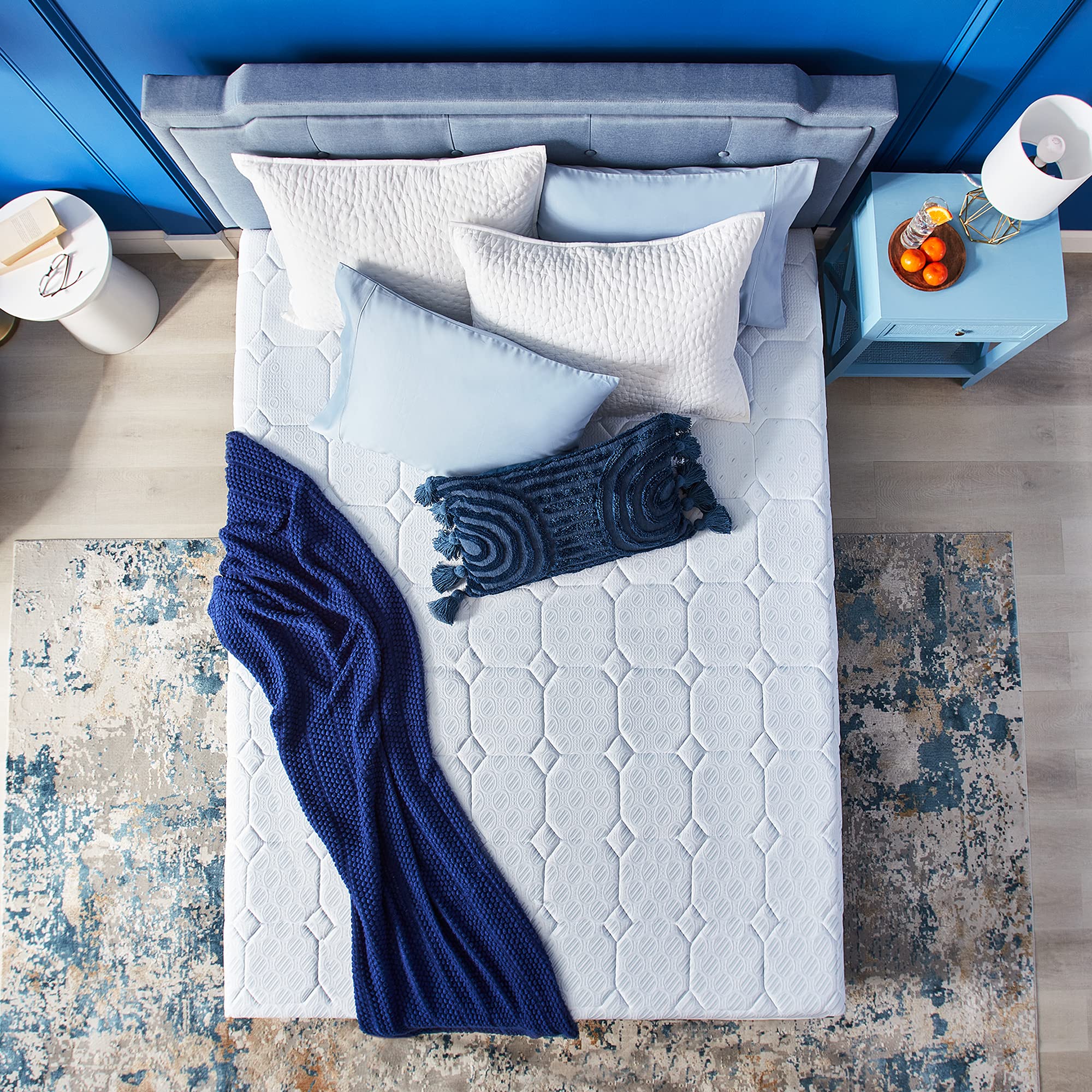 Sleep Innovations Ellis 12 Inch Advanced Cooling Gel Plus Memory Foam Mattress with Dual Cool Cover, Twin Size, Bed in a Box, Soothing Medium Support
