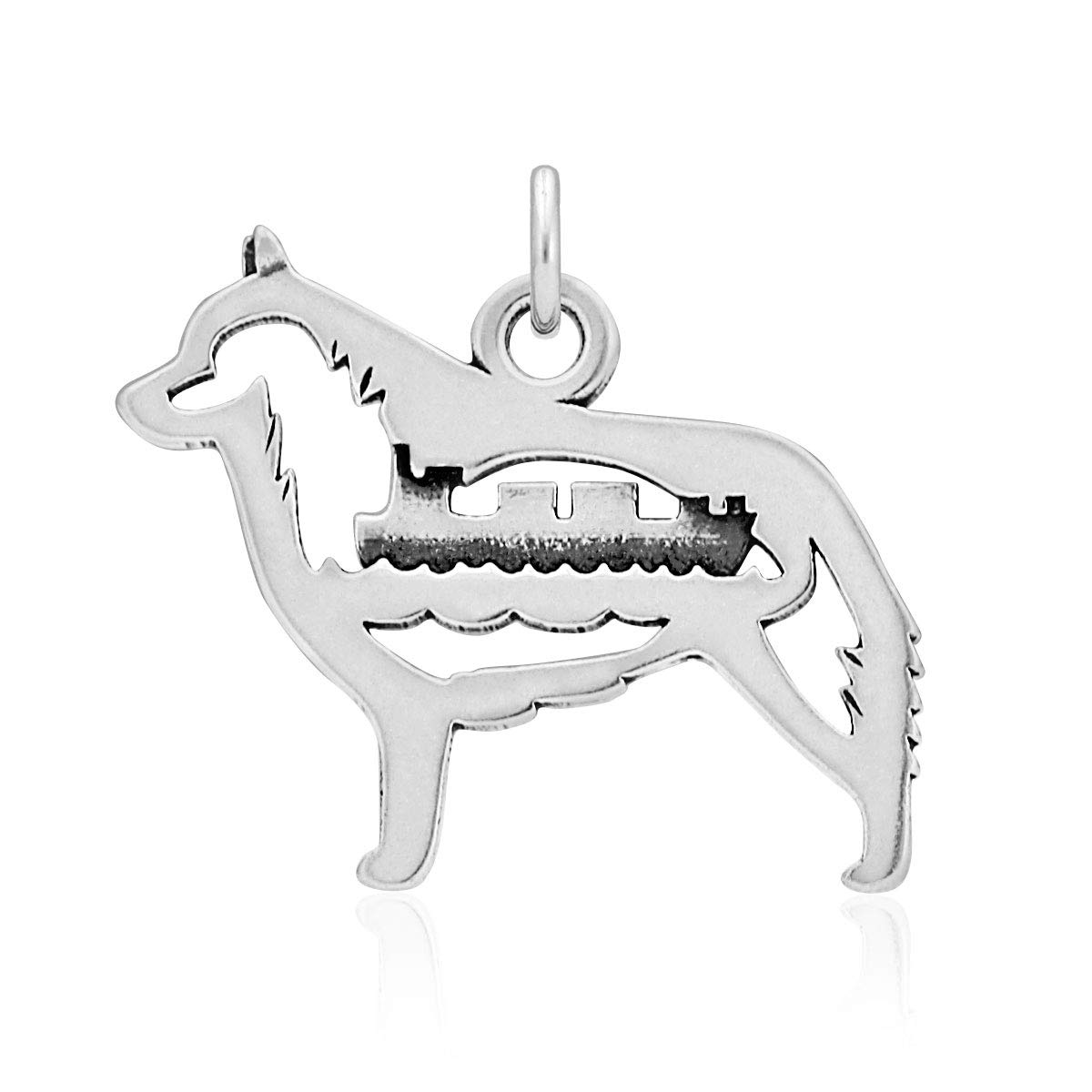 Dazzling Paws Jewelry Sterling Silver Schipperke Pendant Only