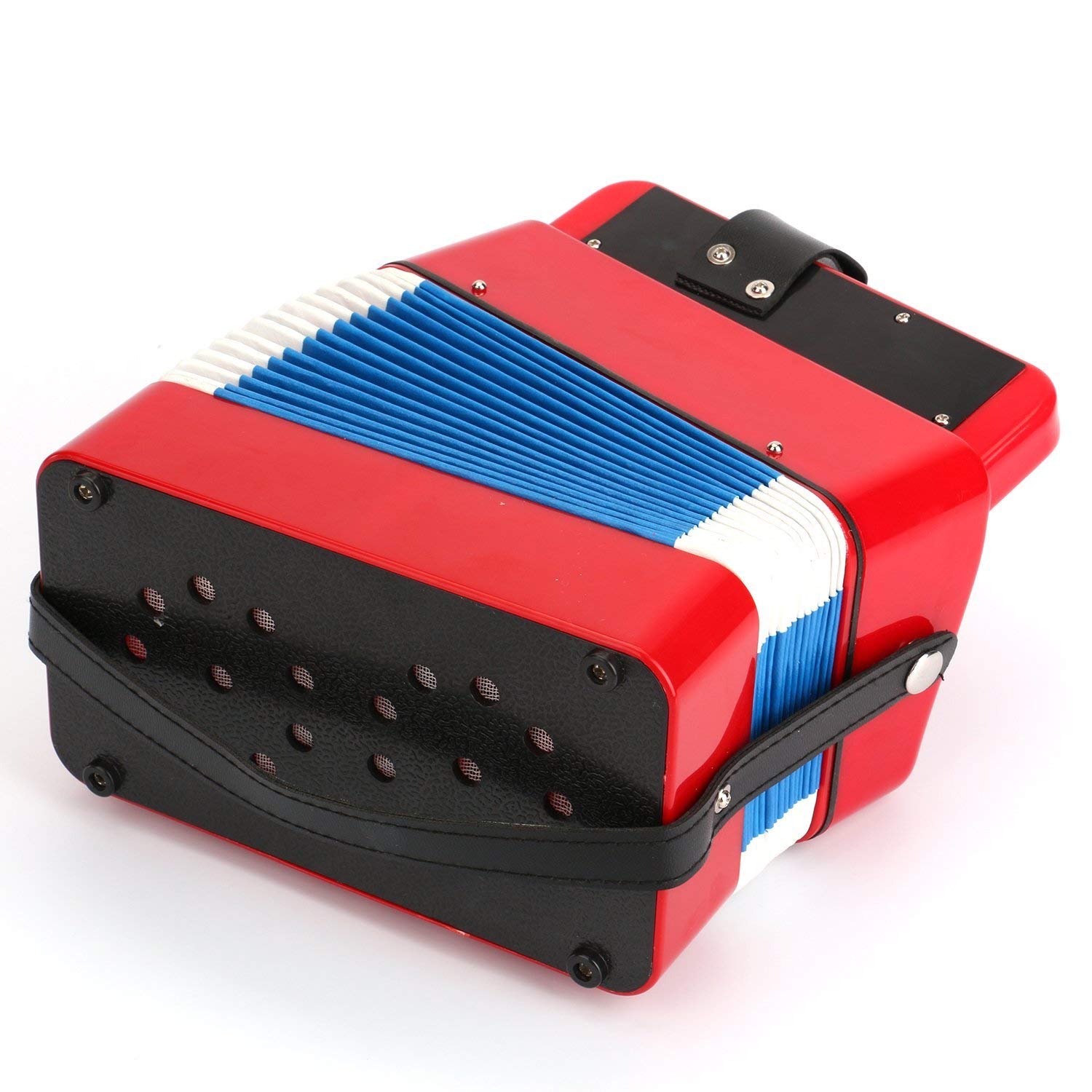 Tosnail Kids Accordion Toy 10 Keys Buttons Control Mini Musical Instruments for Children, Kids, Toddlers, Early Childhood Development - Red