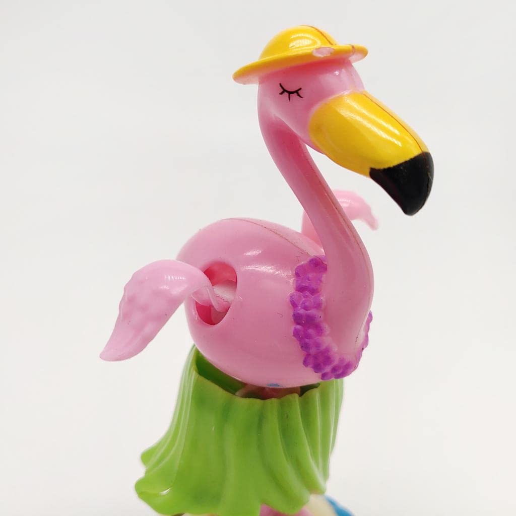 Esquirla Adorable Dancing Skirt Flamingo Statue Figure, Plastic Bobbleheads Doll,