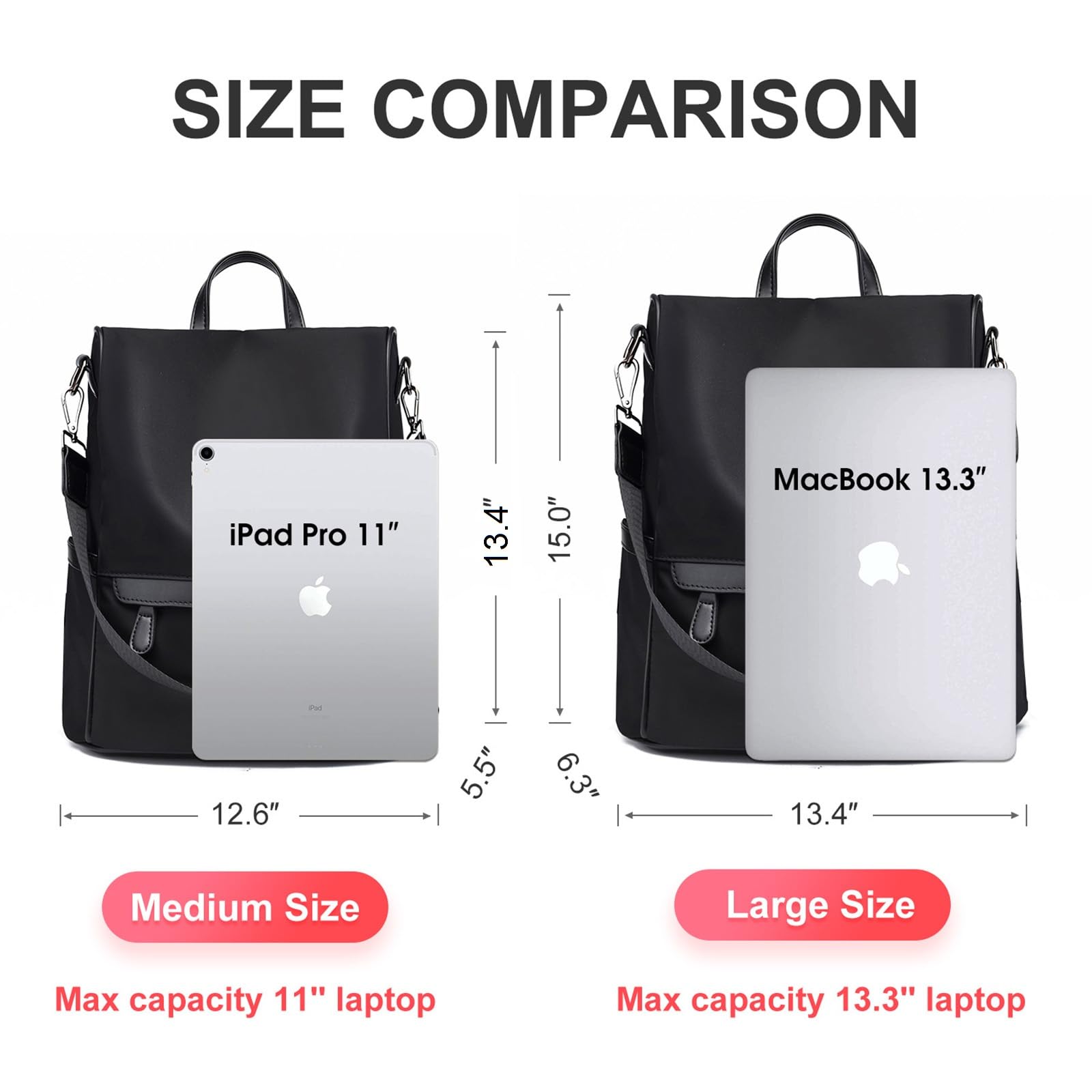 CHARMORE Women Travel Backpack Anti Theft Rucksack Nylon Waterproof Casual Daypacks Lightweight Backpack