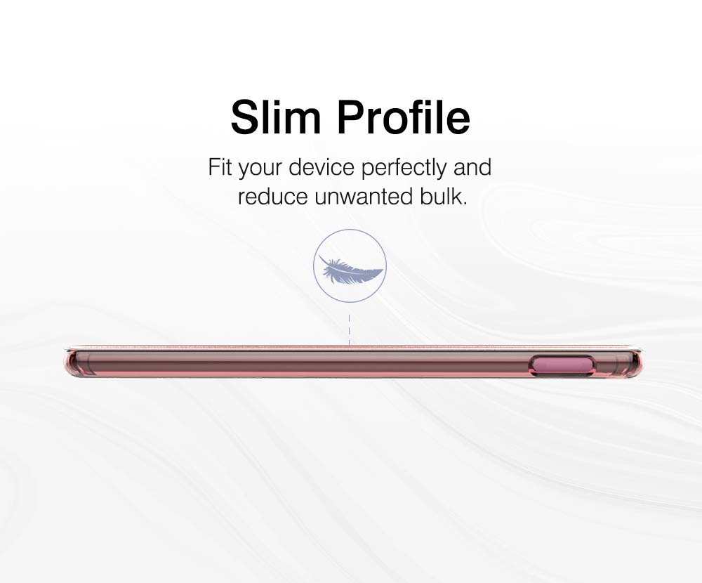 Dadanism All-New Fire HD 10 Tablet Case(9th Generation - 2019 Release) / (7th Generation - 2017 Release), [Flexible TPU Translucent Back Shell] for Fire HD 10.1 Inch Cover - Rose Gold