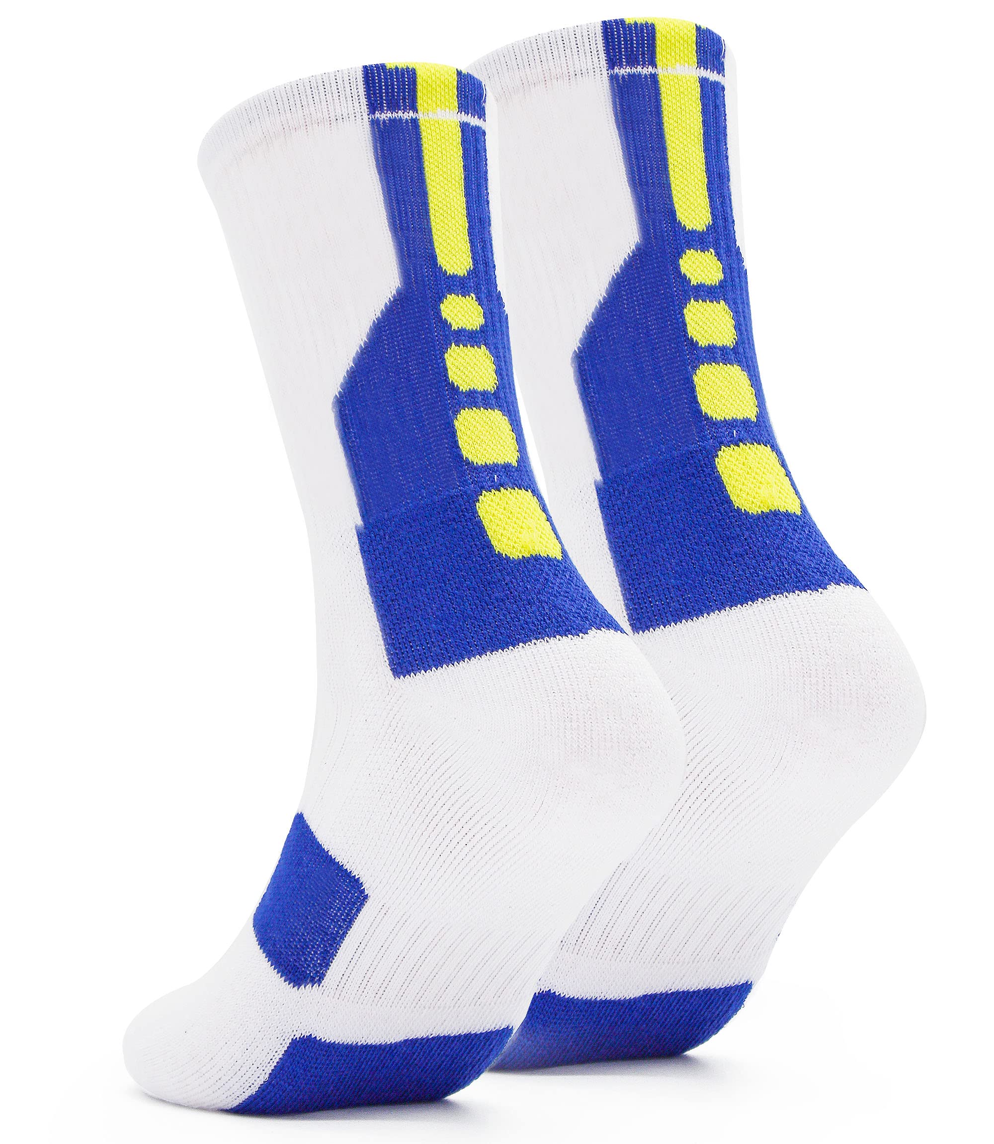 DILIBA Elite Basketball Socks Cushion Athletic Crew Socks for Men's Women's Youth Boys Gray