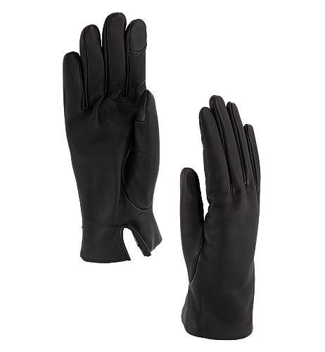 Coach Women's Sculpted C Short Glove, Black, 8