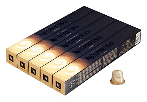 European Version Nespresso OriginalLine Barista Creations for Sweet and Smooth Recipes with Milk: Chiaro, 50 Capsules