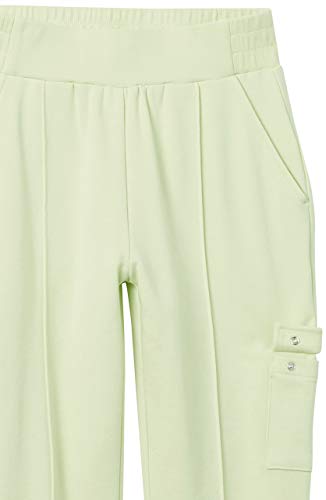 Daily Ritual Women's Cropped Long-Sleeve Sweatshirt and Jogger Pant Set, Pastel Green, Large