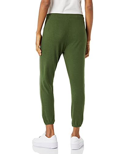 Daily Ritual Women's Cozy Knit Drawstring Jogger Pant, Olive, Large