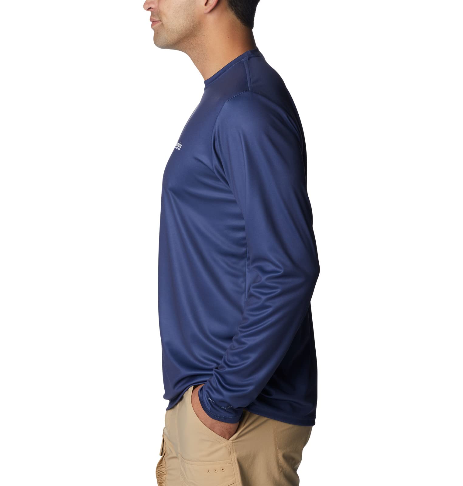 Columbia Men's Terminal Tackle PFG Carey Chen Long Sleeve, Carbon/Bass, X-Large