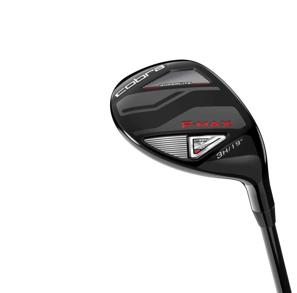 Cobra Golf Men's 2019 F-Max Superlite 5 Hybrid, Black/Red, Left Hand, Graphite, Senior Flex, 25.0