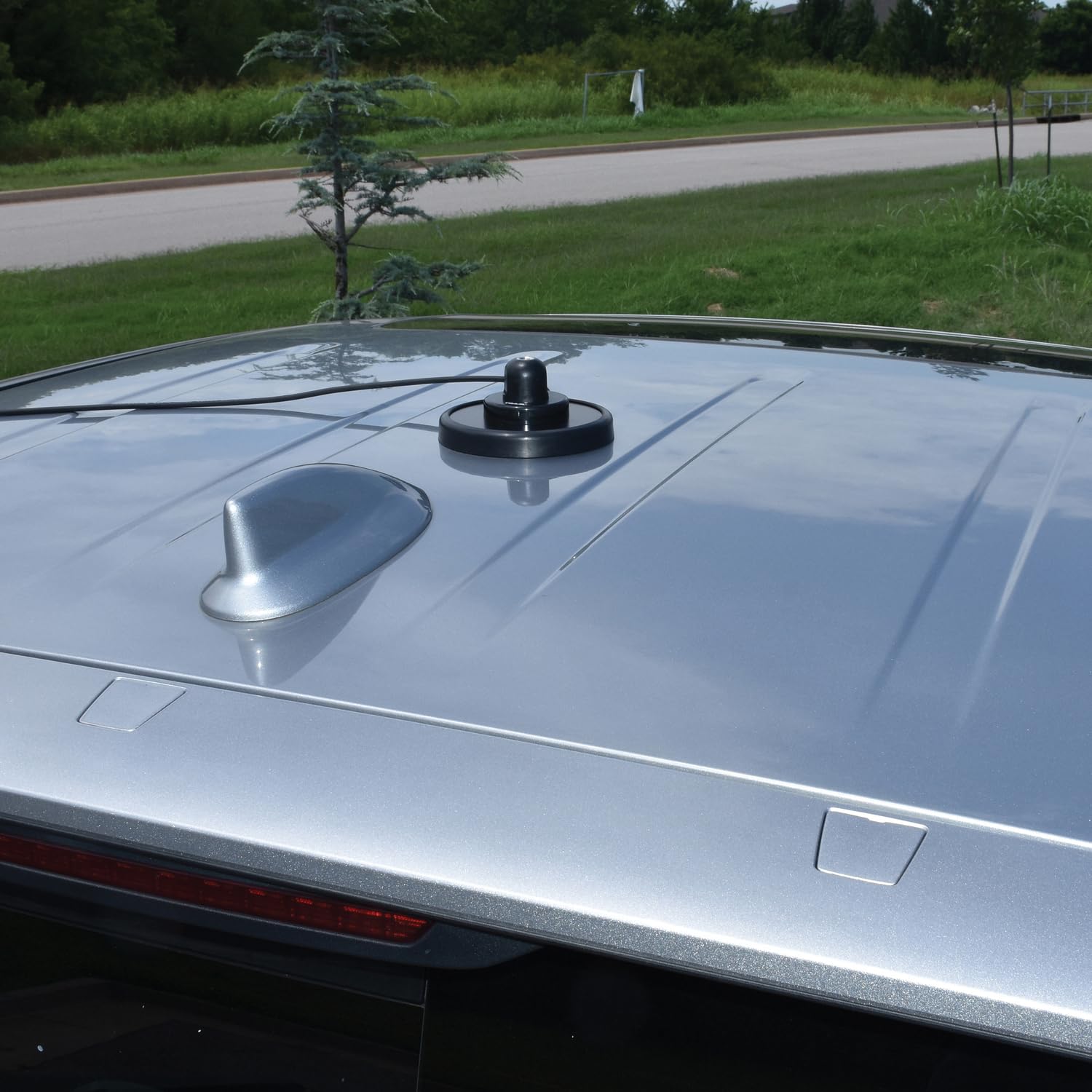 Tram 240-B 5-Inch Black Steel NMO Magnet Mount with RG58 Coaxial Cable and UHF PL-259 Connector