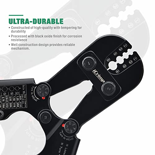 iCrimp Wire Rope Crimping Tool for Aluminum Oval Sleeves,Double Sleeves,Crimping Loop sleeve from 3/64-inch to 1/8-inch -15 inch Length