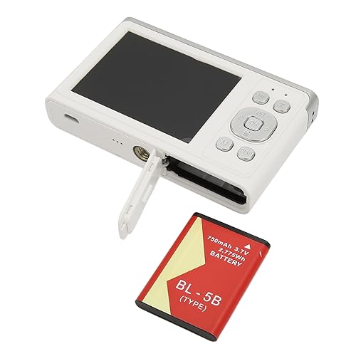 Digital Camera, 16X Zoom 2.88 Inch IPS 4K Video Output Digital Zoom Camera for Travel (White)