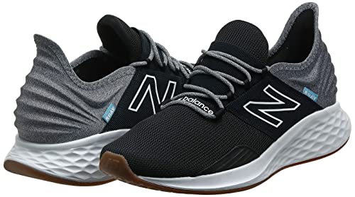 New Balance Men's Fresh Foam Roav V1 Sneaker, Black/Light Aluminum, 11 W US