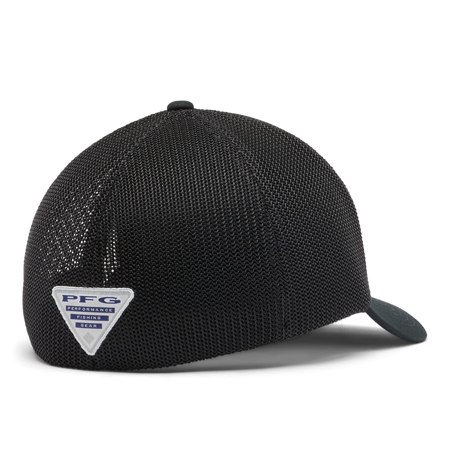 Columbia PFG Flag Mesh Ball Cap-High Crown, Black/Black/Texas Fish, Large/X-Large