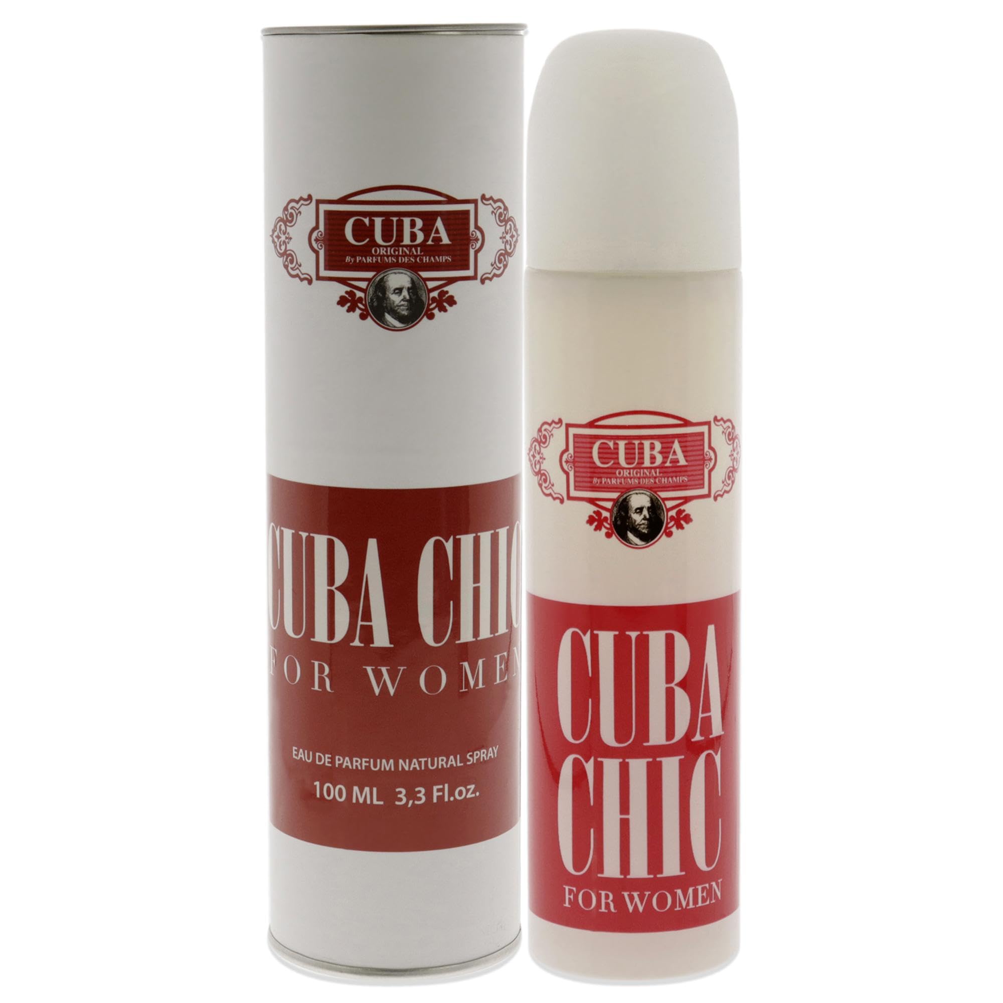 Cuba Women's Eau de Parfum Spray, Chic, 3.3 Ounce