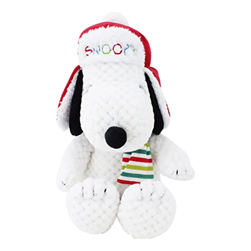 DanDee Peanuts | 12” Singing and Light Up Animated Holiday Snoopy | Officially Licensed Collectible Plush, White