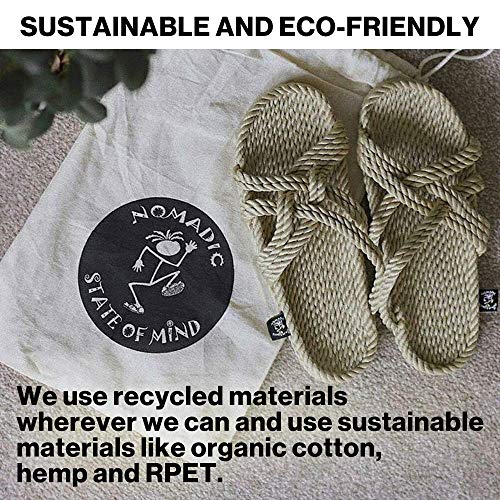 nomadic state of mind Moksha Sandal - Handmade Rope Shoes β Machine Washable β Comfortable & Lightweight β Vegan Friendly β For Women & Men (numeric_13)