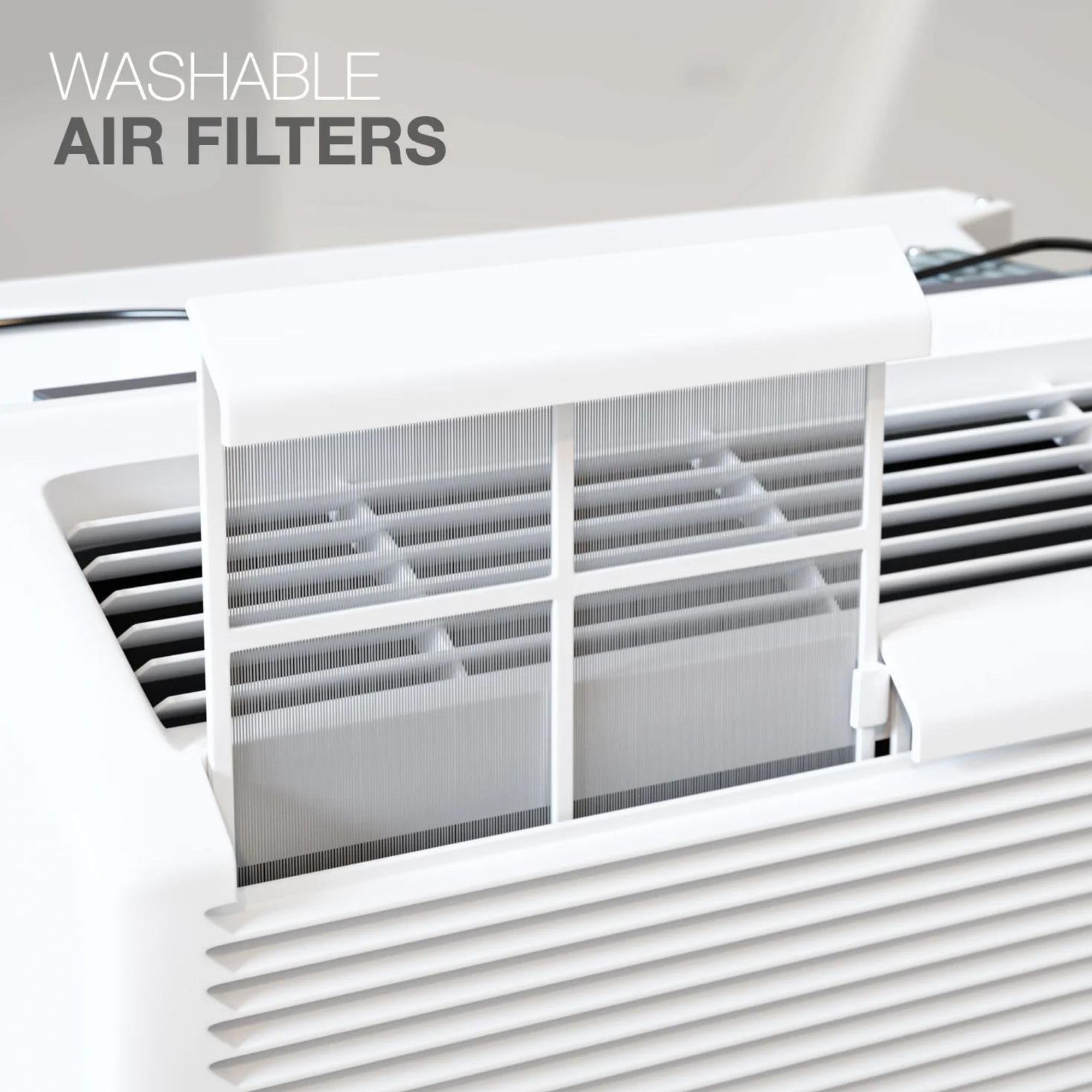 Cooper&Hunter 12,000 BTU PTAC Packaged Terminal Air Conditioner with Heat Pump (R32 Refrigerant) and 3.5 kW Electric Heater Including Wireless Smart Kit, Remote Controller, and a Power Cord