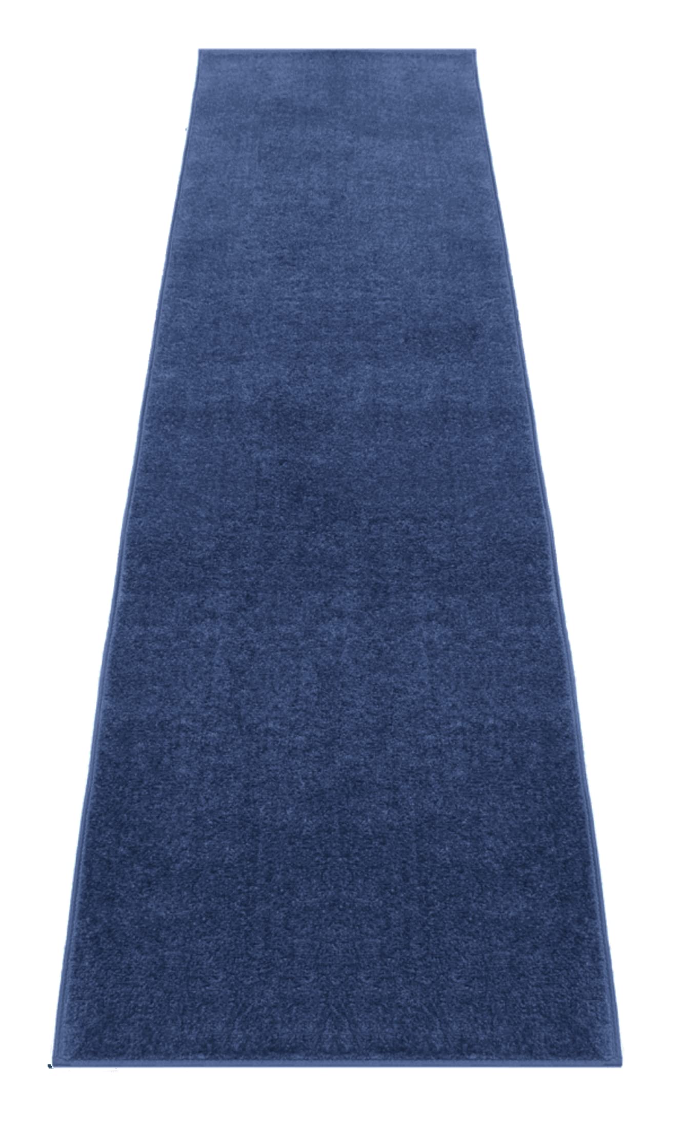 Event Carpet Aisle Runner - Quality Plush Pile Rug with Backing, Binding in Various Sizes (6 X 25 ft, Dark Blue)