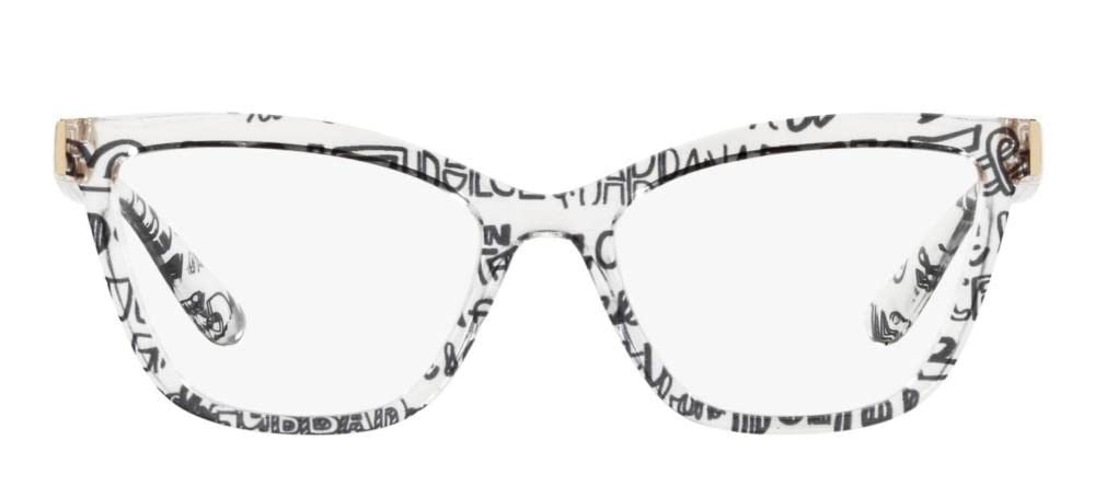 Dolce & Gabbana DG5076-3314 Eyeglass Frame TRANSPARENT GRAFFITI w/DEMO LENS 55mm