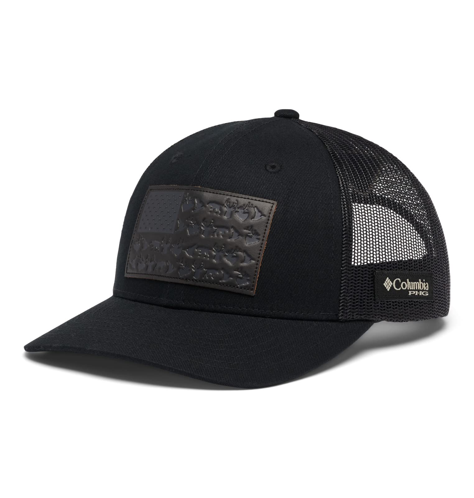 Columbia Unisex PHG Leather Game Flag Snap Back - High, Cordovan/Flax, One Size