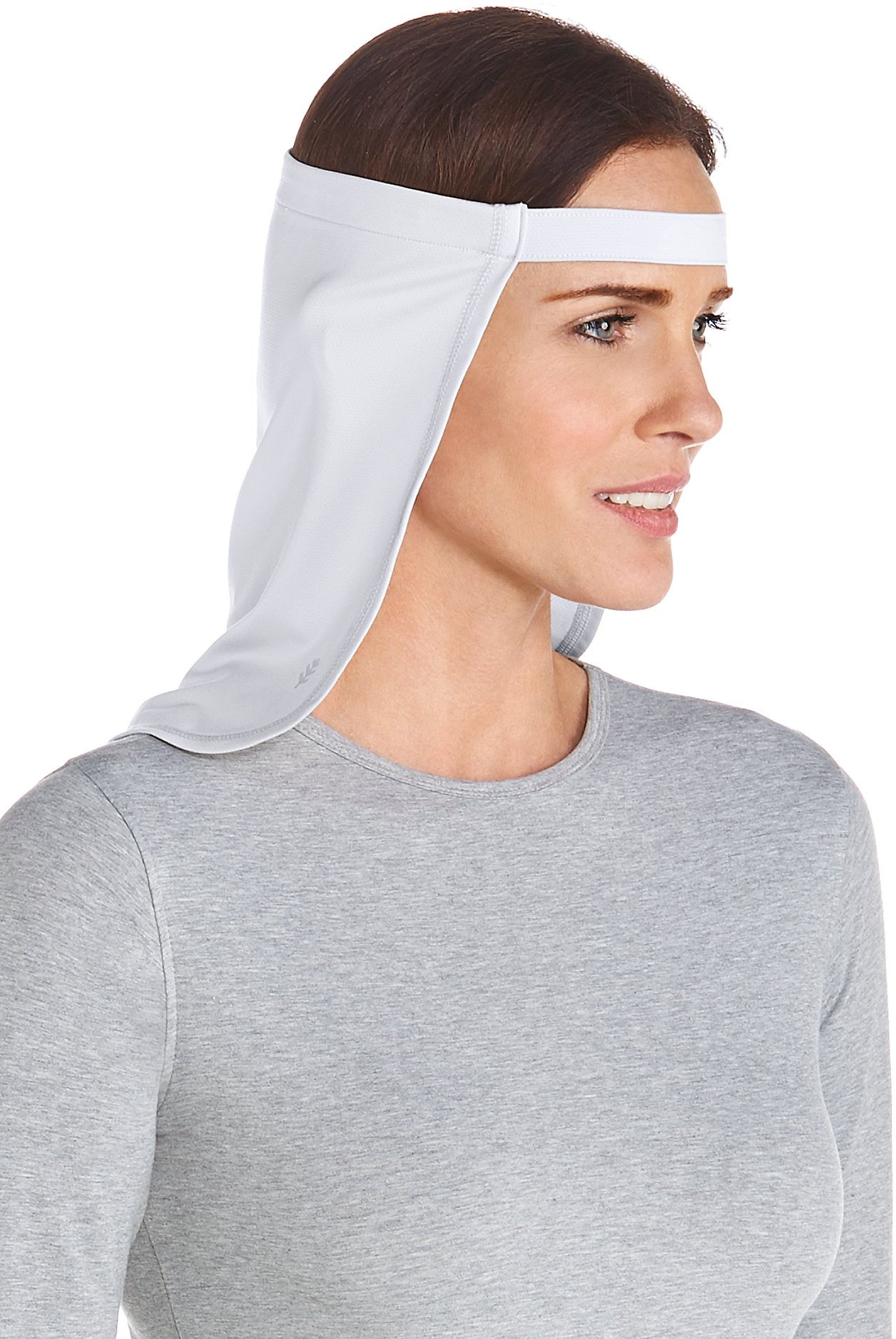 Coolibar UPF 50+ Unisex Windom UV Hat Drape - Sun Protective (One Size- White)