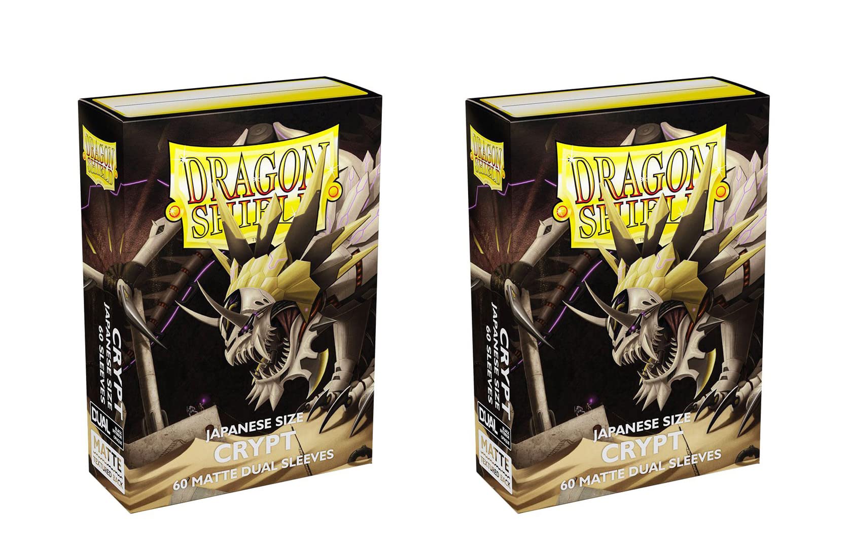 Dragon Shield Bundle: 2 Packs of 60 Count Japanese Size Mini Dual Matte Card Sleeves - Matte Crypt