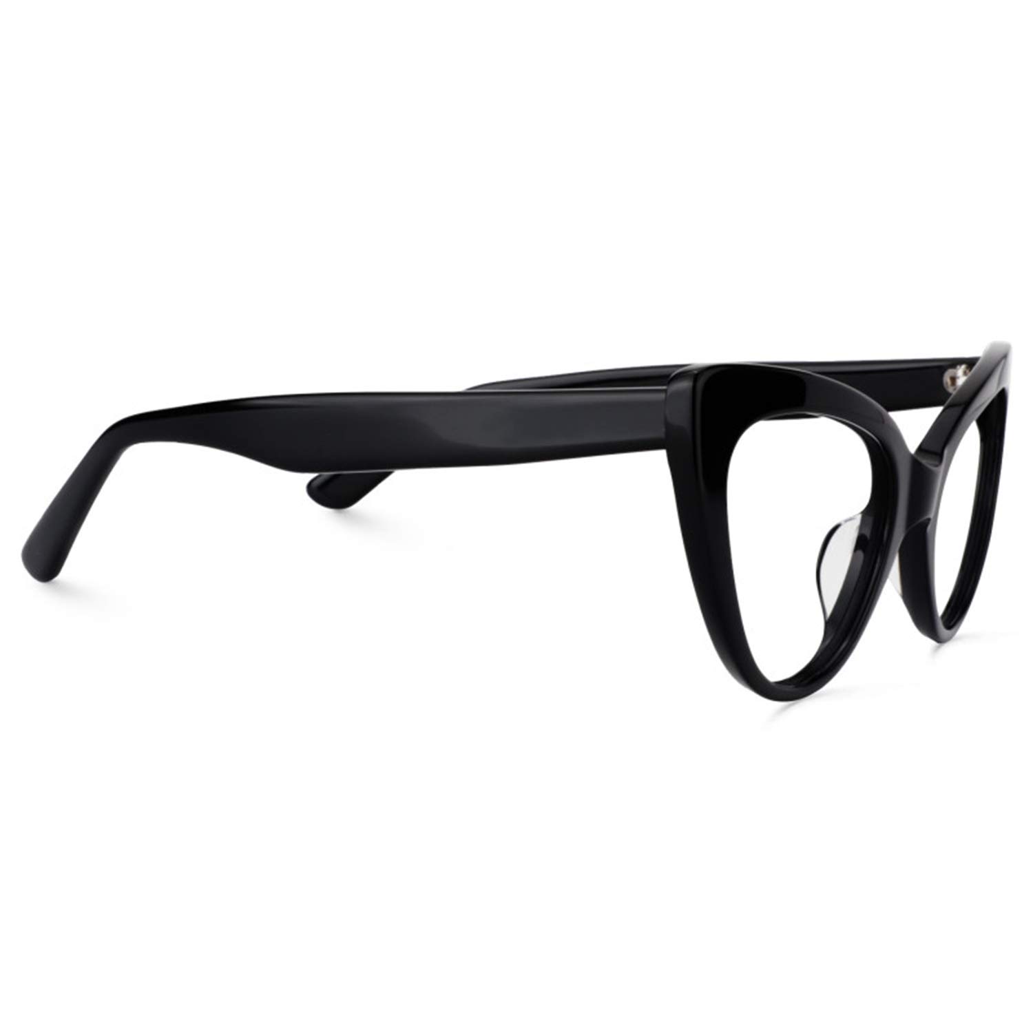 Zeelool Women's Stylish Cat Eye Glasses Frame with Clear Lens Claudette ZOA01968-01 Black
