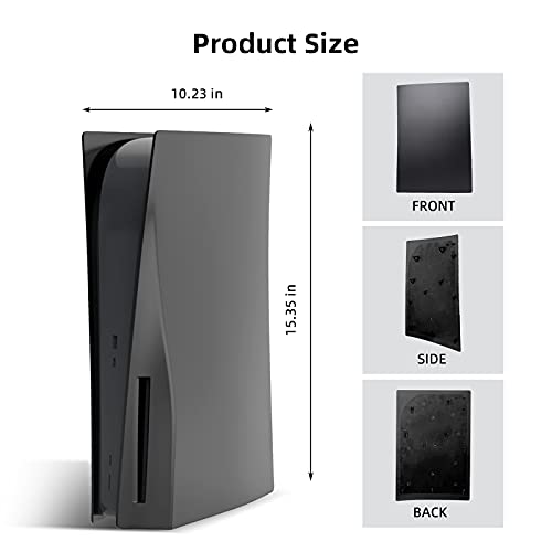 NexiGo PS5 Accessories Faceplate for Playstation 5 Disc Edition, ABS Anti-Scratch Dustproof Protective Shell Cover, Replacement Face Plate for PS5 Disc Edition (Black)