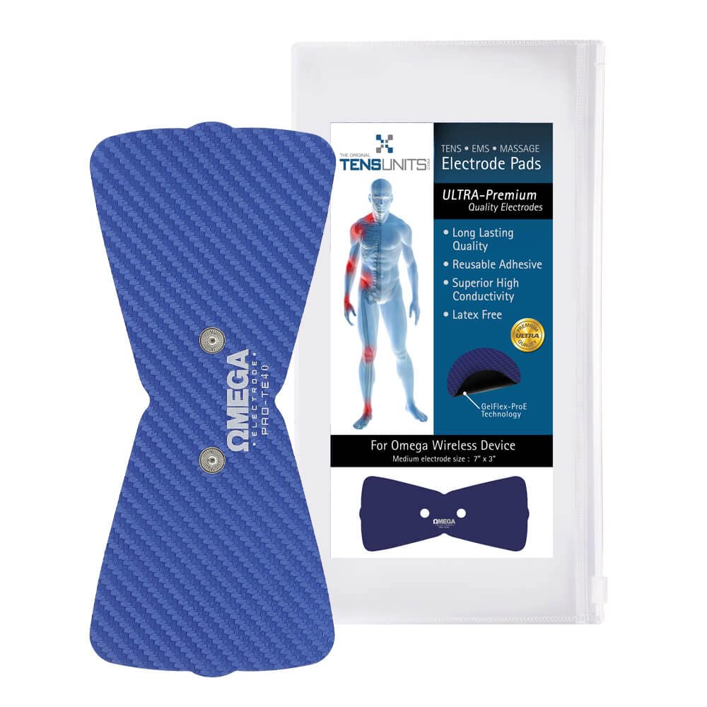 OMEGA Ultra Premium 7" x 3" Butterfly Electrodes for Omega Wireless - 1 Pack (Single Pad)