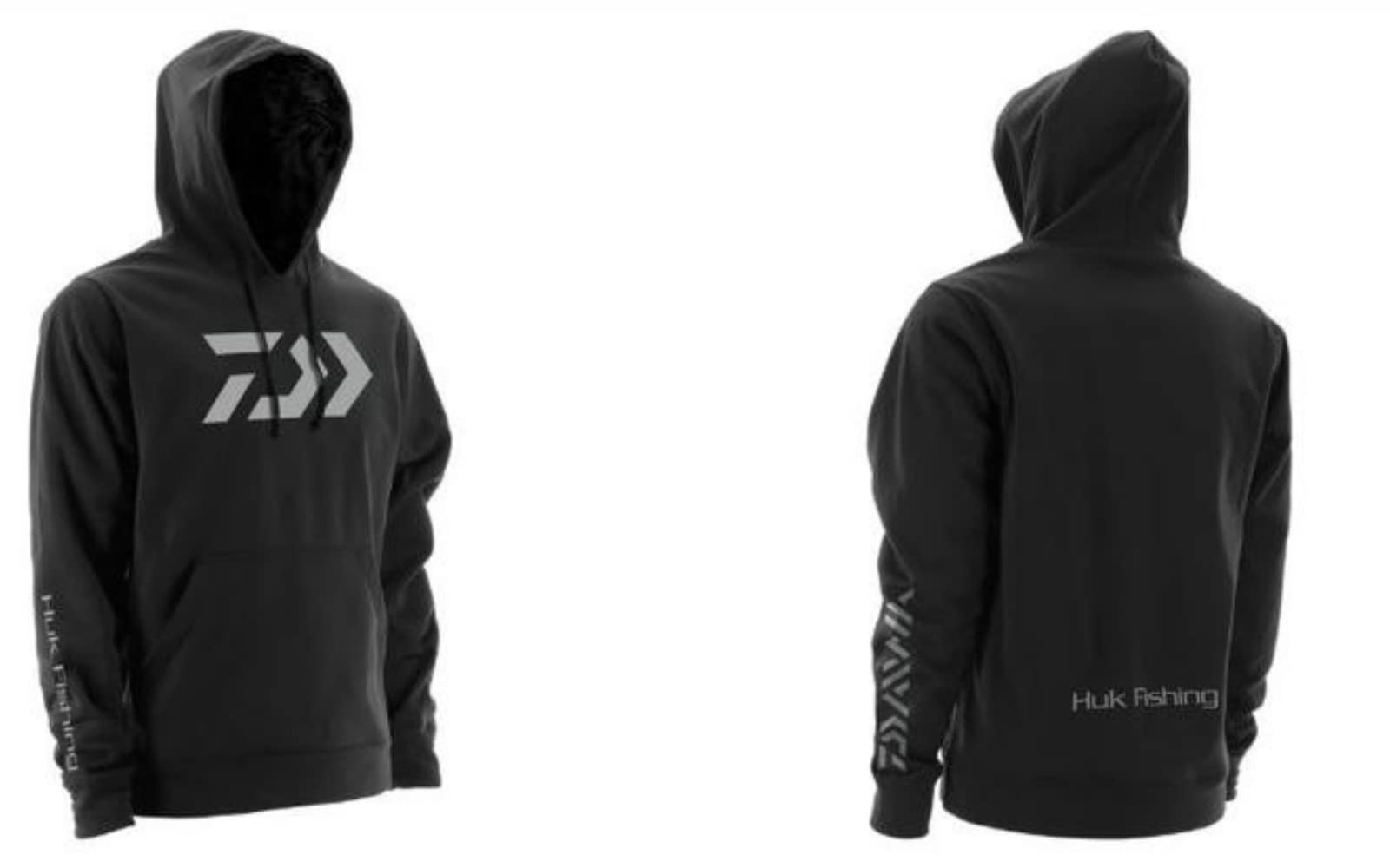 Daiwa H13D0001BLK02 Vector Huk Hooded Black Medium Sweatshirt