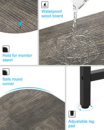 Teraves 64.84" Modern L Shaped Desk with Shelves and 69 inch Reversible L Shaped Corner Gaming Desk with Storage Shelves