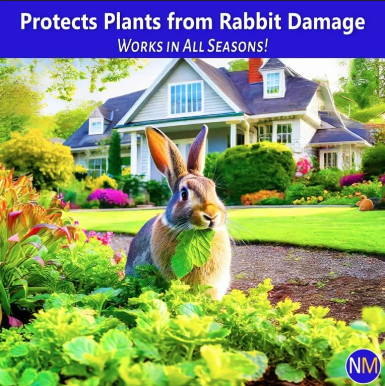 Nature’s MACE Rabbit Repellent 40oz Concentrate/Covers 28,000 Sq. Ft. / Rabbit Repellent and Deterrent/Keep Rabbits Out of Your Lawn and Garden/Safe to use Around Children & Plants