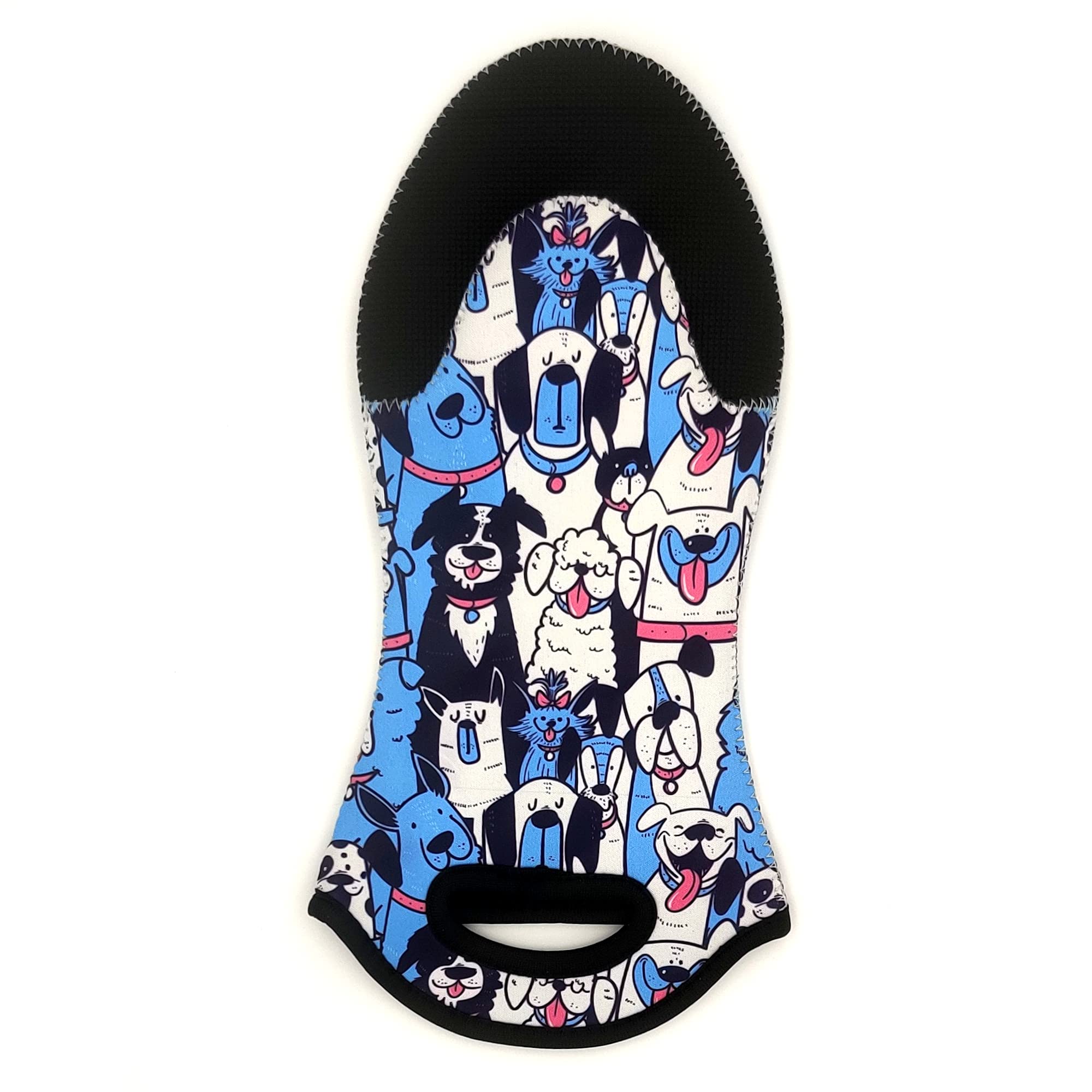 Dog Print Oven Mitts 2 Pack, Neoprene Fabric Heat Resistant Rubber Grip, Kitchen Oven Glove, Washable Pot Holder