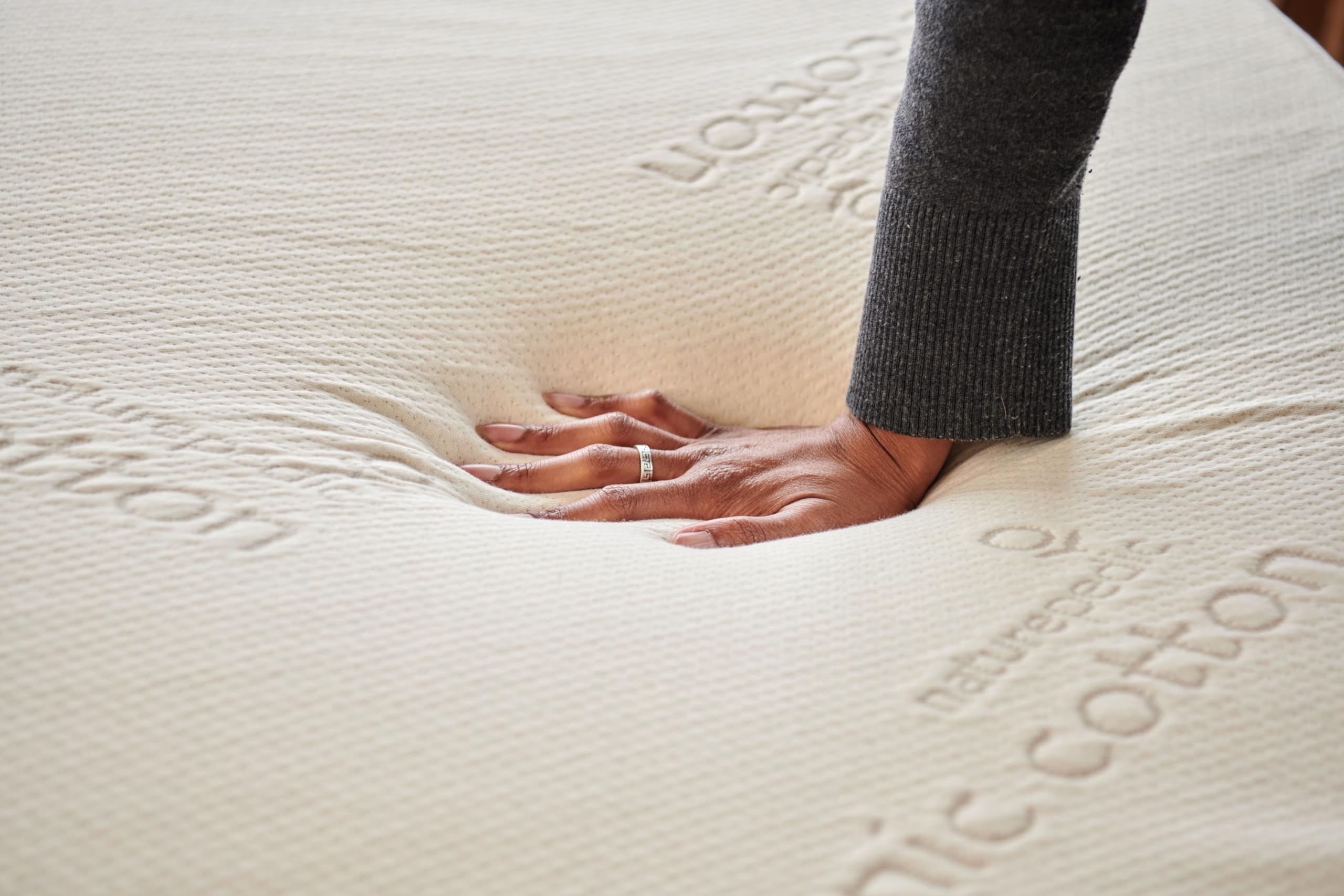 Naturepedic 2'' Adagio Latex Mattress Topper - Thick Cooling Breathable Top Mattress Pad for Back Pain Relief & Full Body Contouring Comfort - Twin
