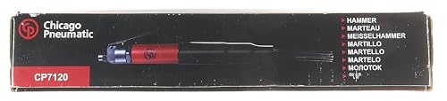 Chicago Pneumatic CP7120 Air Powered Adjustable Needle Scaler and Chisel, 4,600 BPM, Red