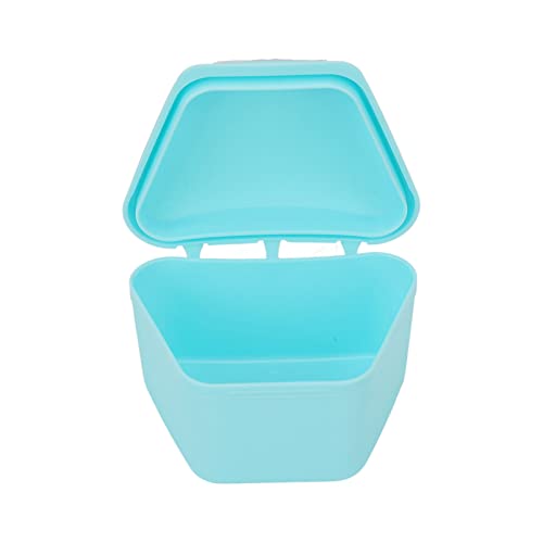 Retainer Case Retainer, Trapezoid Retainer Case Travel Portable Denture Mouth Guard Storage Box for Home Office(Blue) Retainer Case