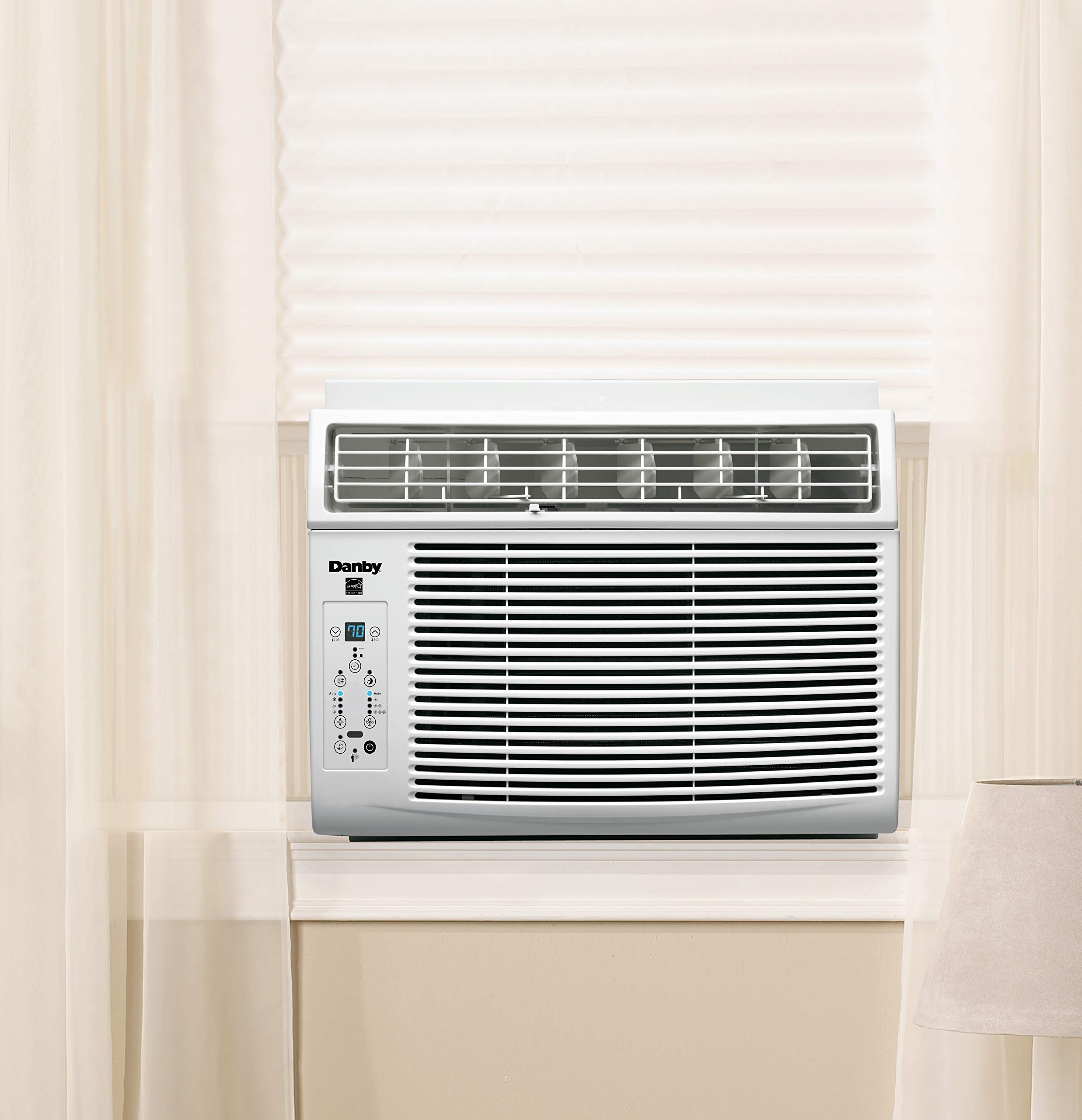 Danby DAC060EB1WDB 6,000 BTU Energy Star Window Air Conditioner, Programmable Timer, LED Display and Remote Control, Ideal for Rooms Up to 250 Square Feet