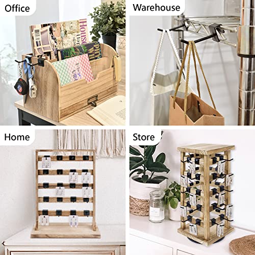 Ikee Design 24 Pcs Small Metal Panel Hook Hanger for Hanging Tower, Clothes, Scarf, hat, Key, and mask. Coated with Black Painting