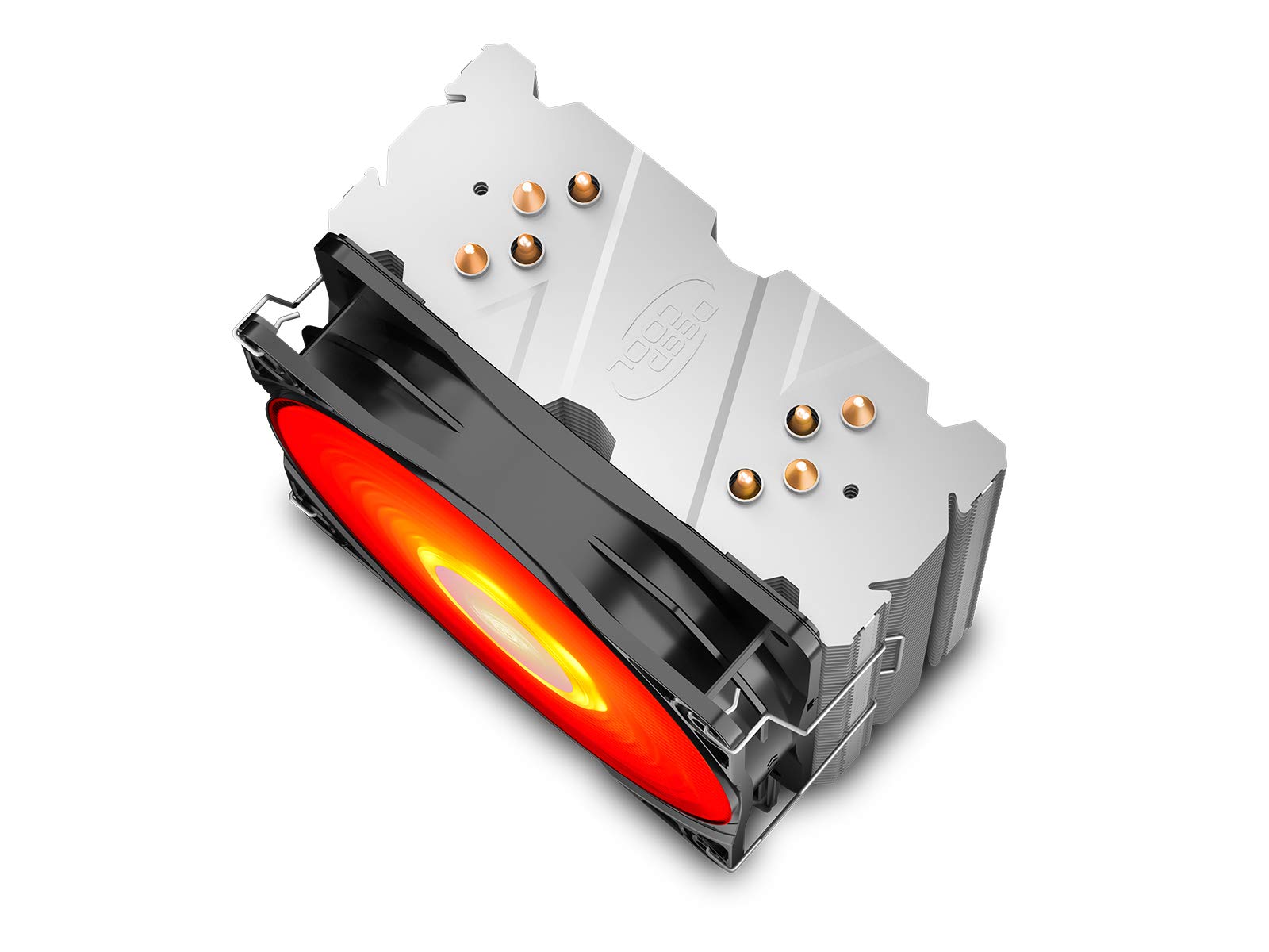 DEEP Cool GAMMAXX400V2 Red CPU Air Cooler with 4 Heatpipes, 120mm PWM Fan and Red LED for Intel/AMD CPUs (AM4 Compatible) (DP-MCH4-GMX400V2-RD)