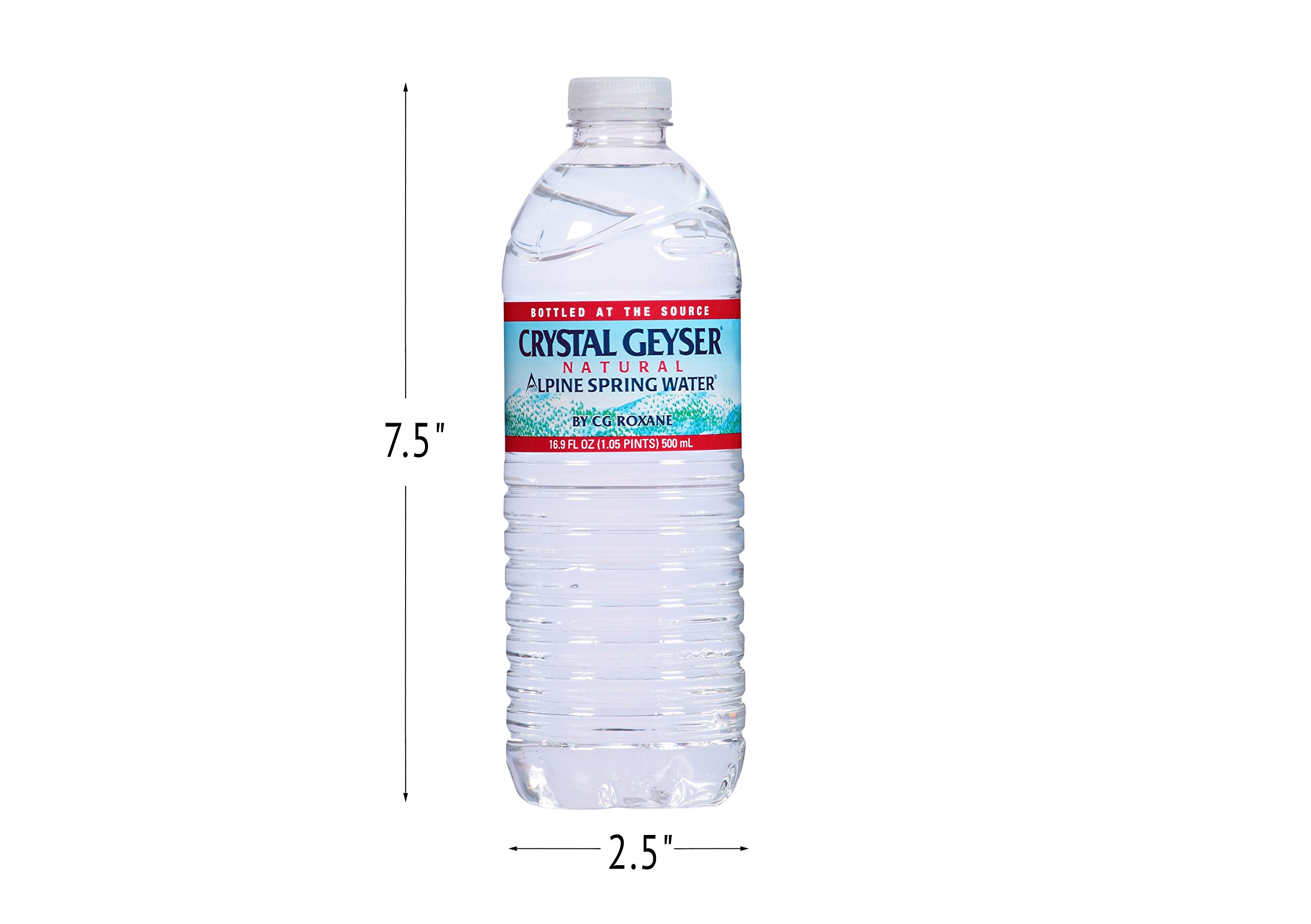 CRYSTAL GEYSER SINCE 1977 Pallet Of 84 Cases, Of Alpine 100% Natural Spring Water, 24 16.9oz bottlesper Case, Bottled at The Source, Clear, (CGW24514PL)