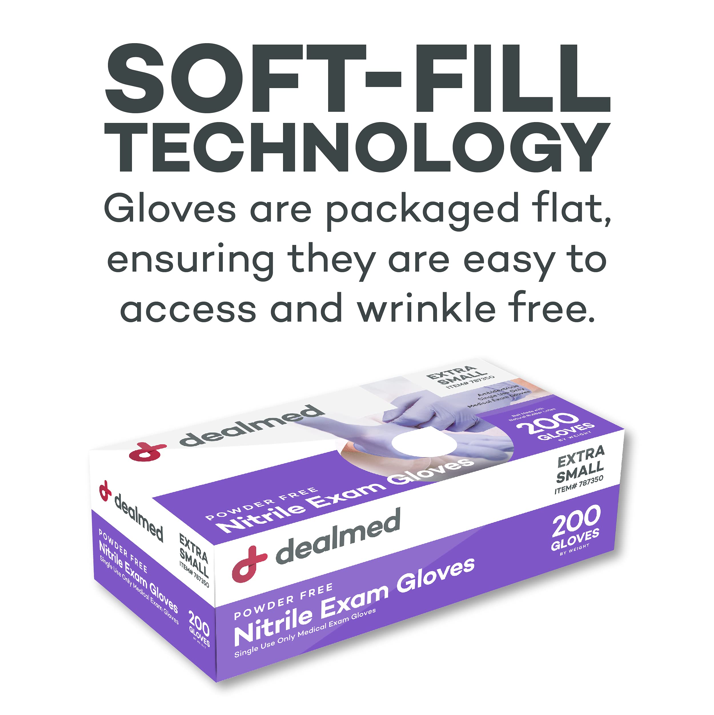Dealmed Medical Exam Gloves β 200 Count XS Nitrile Disposable Non-Irritating Latex Free Multi-Purpose Use Gloves for a First Aid Kit and Medical Facilities